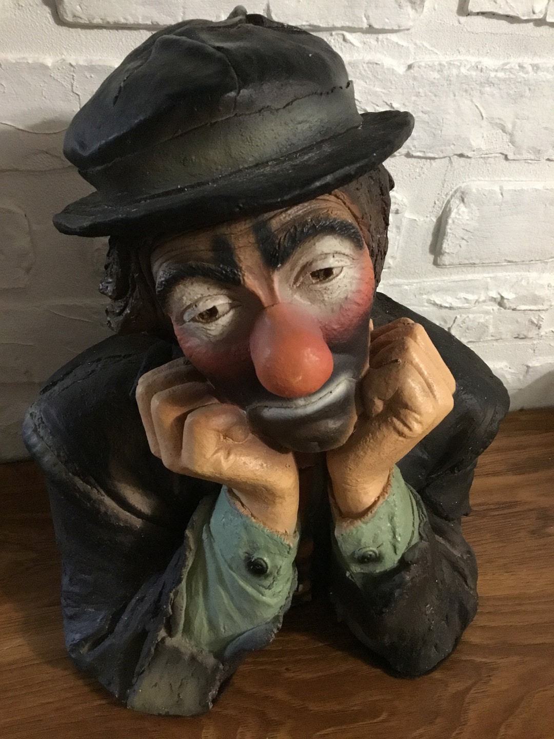 Vintage Emmet Kelly Jr. Sad Hobo Clown Bust - Etsy