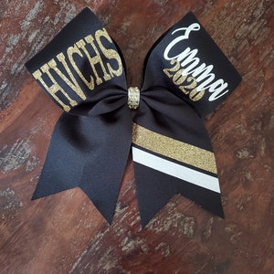 Custom 2 Line Cheer Bow/dance Bow/softball Bow/team Bow/senior Bow With ...