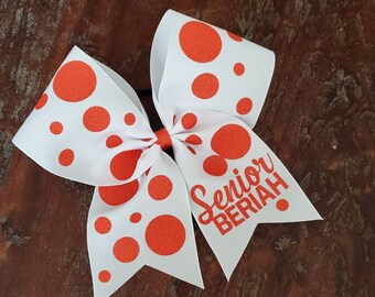 Polka Dot Cheer Bow | Etsy