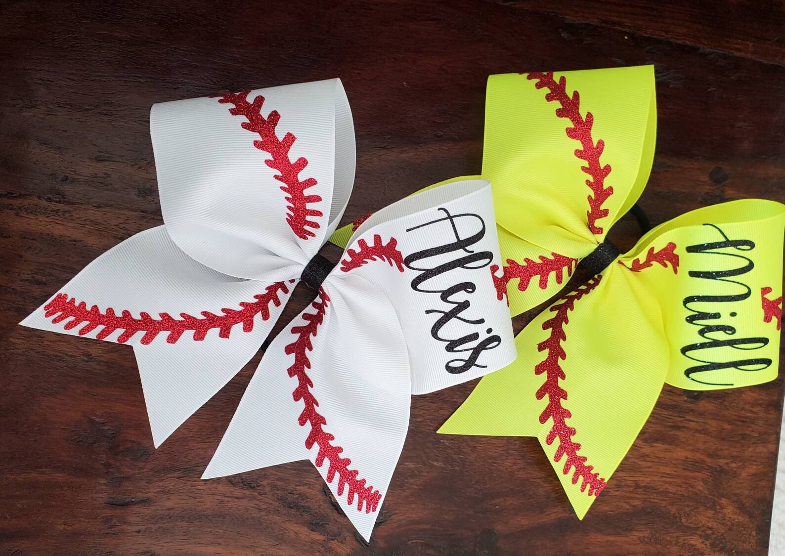 Custom Softball Bow With Name or Number. | Etsy