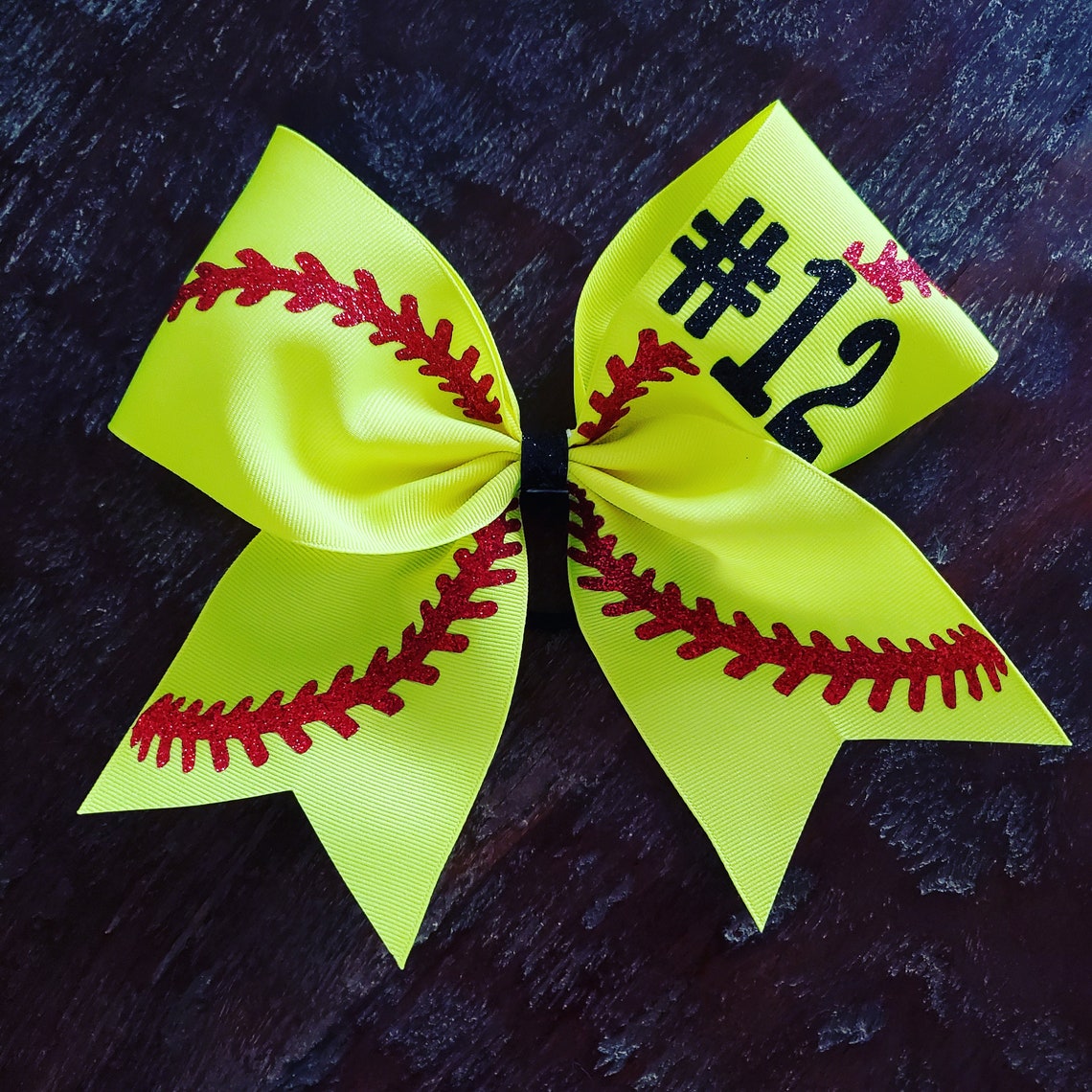 Custom Softball Bow With Name or Number. | Etsy