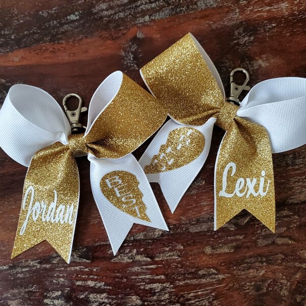 Cheer Bow Key Chain - Etsy