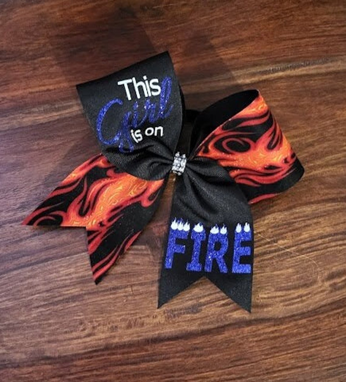 This Girl/coach/mom is on Fire Cheer Bow/ Dance Bow/ Softball - Etsy