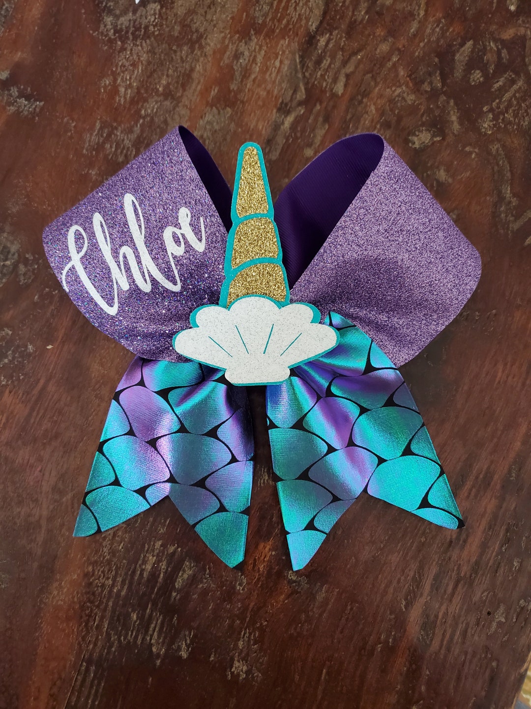 Custom Mermacorn Birthday Bow - Etsy