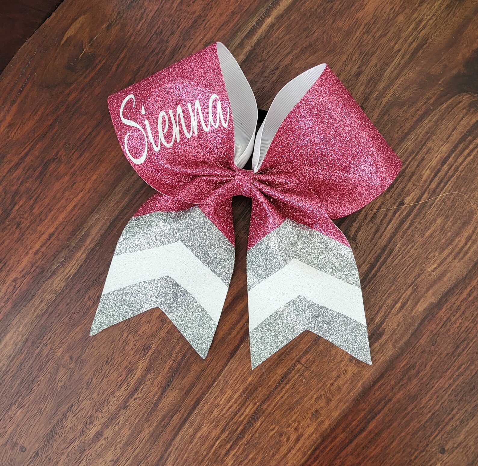 Custom Full Glitter Chevron Cheer Bow /dance Bow/competition - Etsy