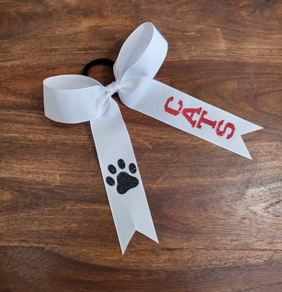 Custom Long Tail Cheer Bow With 2 Names. - Etsy