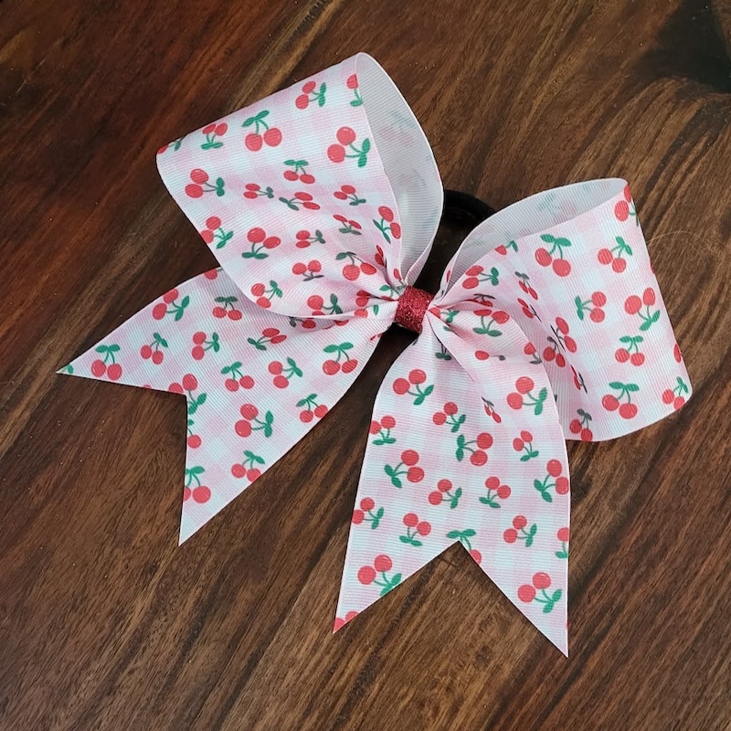 Cherry Hair Bow - Etsy