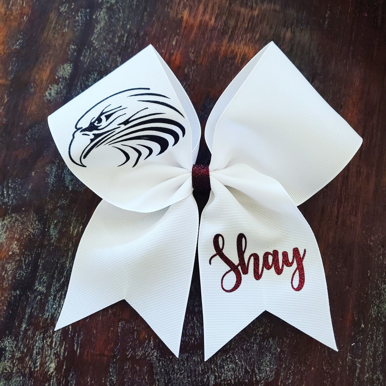 Custom Glitter Cheer Bow With 2 Names. - Etsy