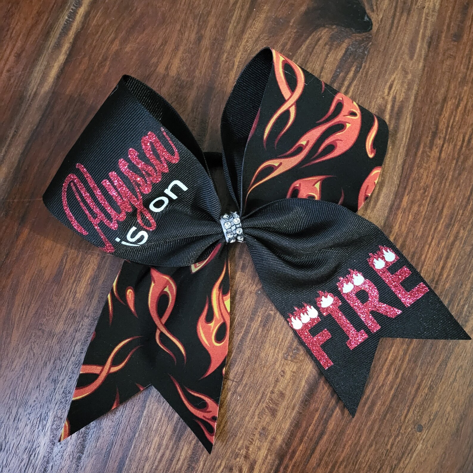 This Girl/coach/mom is on Fire Cheer Bow/ Dance Bow/ Softball - Etsy