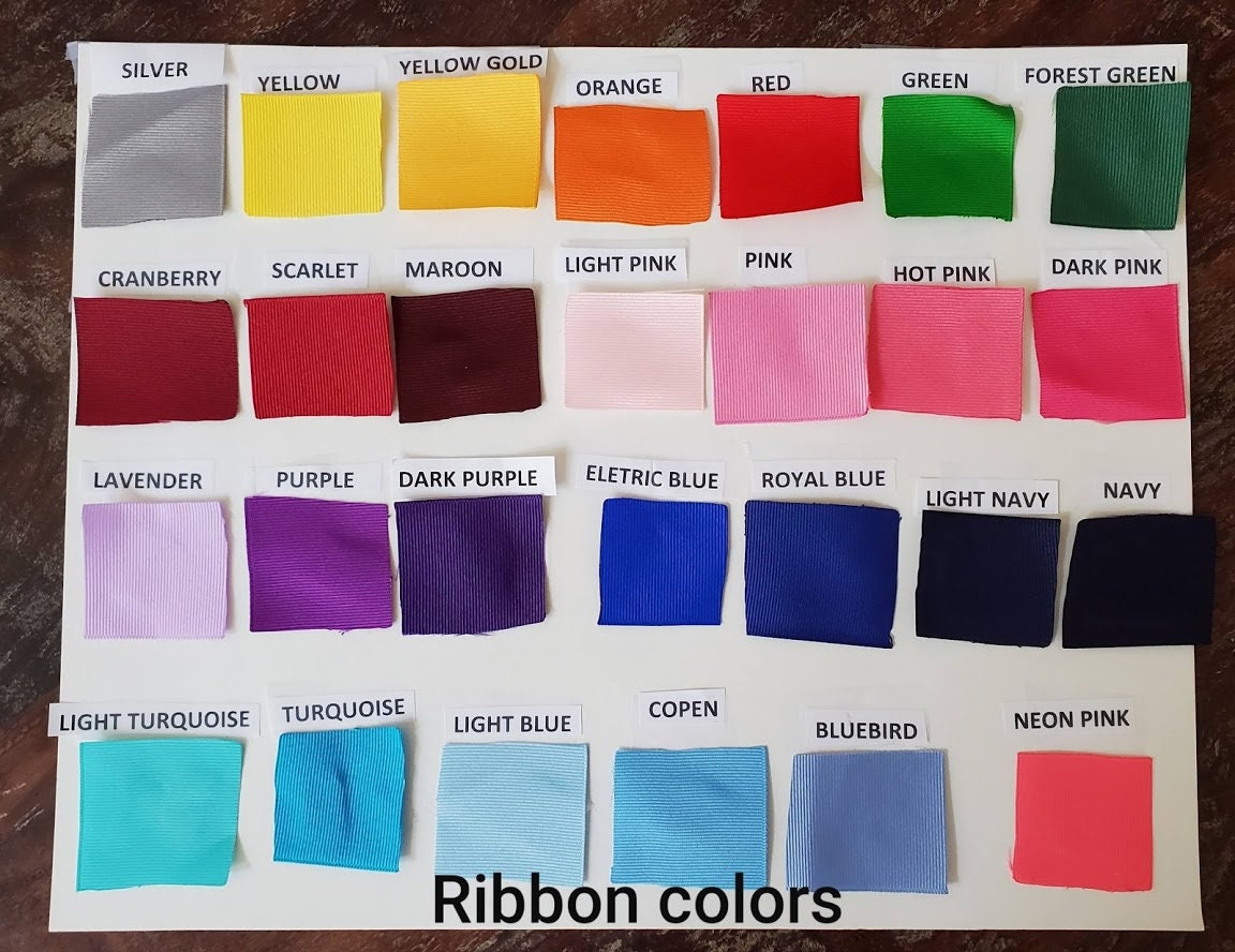 Custom Solid Color Ribbon With Logo in 3 Colors and Name - Etsy
