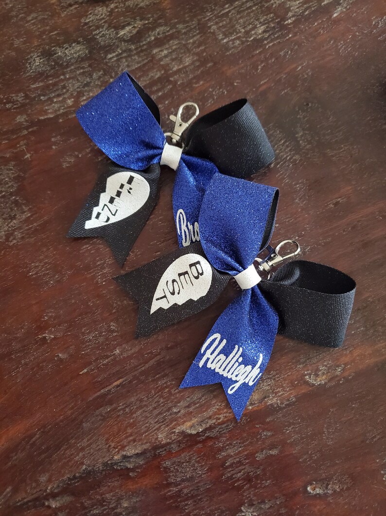 Custom Mini Best Friend Cheer Bow Key Chain/ Softball Bow / | Etsy