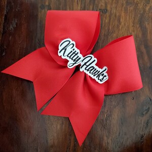 Custom Solid Ribbon Bow with Center name | Etsy