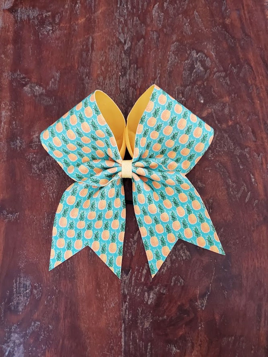 Pineapple Cheer Bow - Etsy