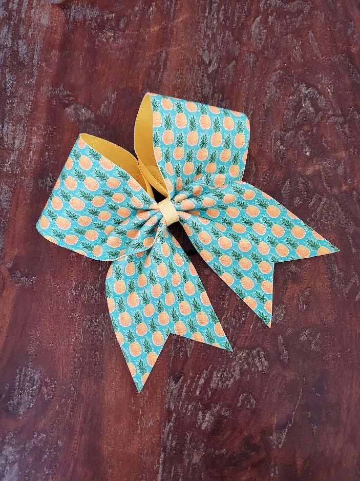 Pineapple Cheer Bow | Etsy