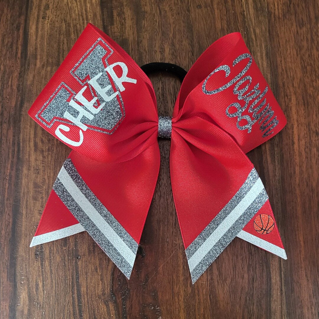 Custom Basketball, Football, Cheer Bow/softball Bow With 2 Names and 2 ...