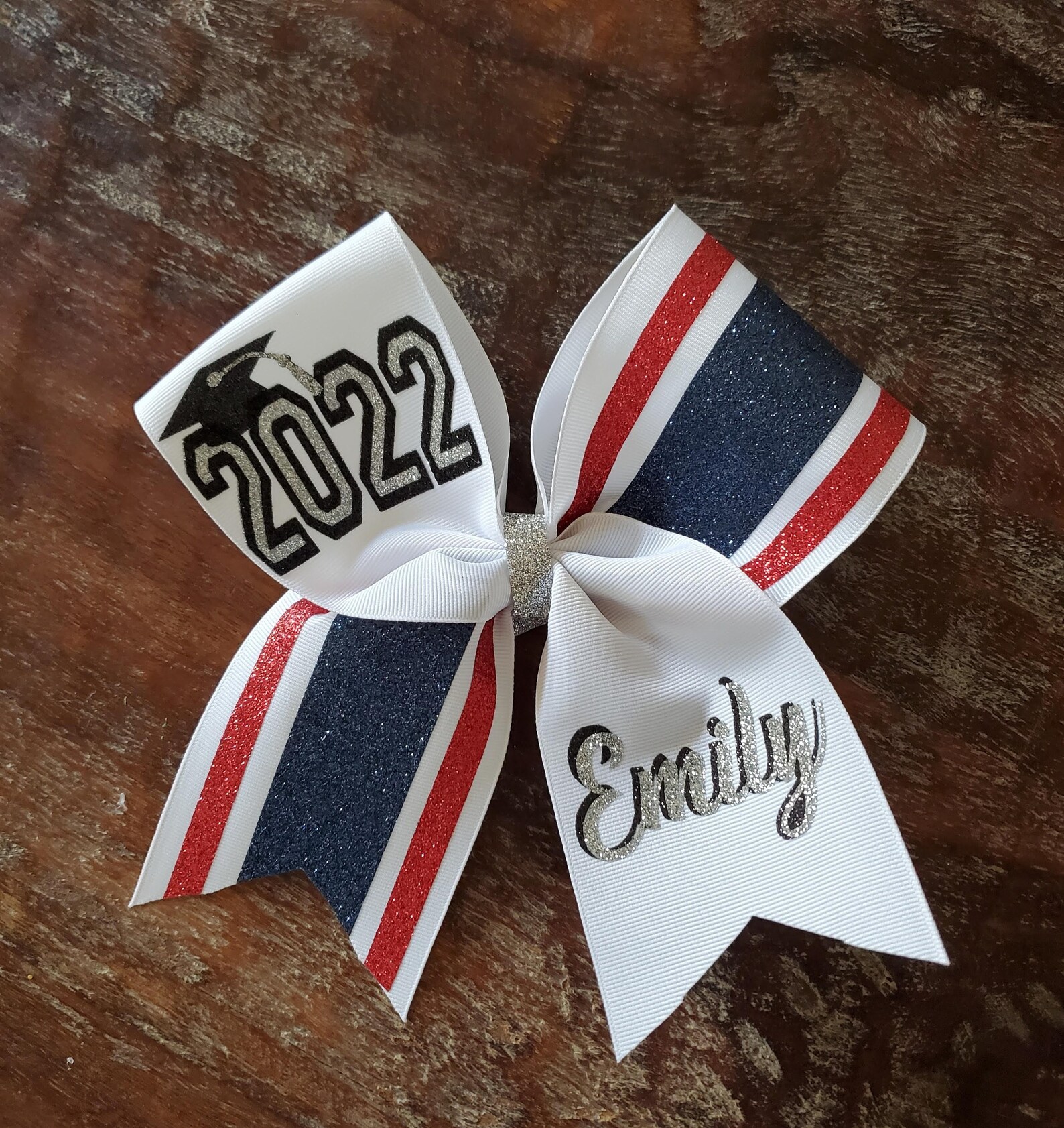 Senior Cheer Bow With Graduation Hat and Name / Graduation - Etsy