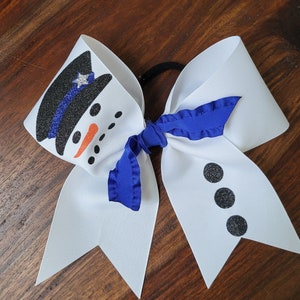 Snowman Cheer Bow - Etsy