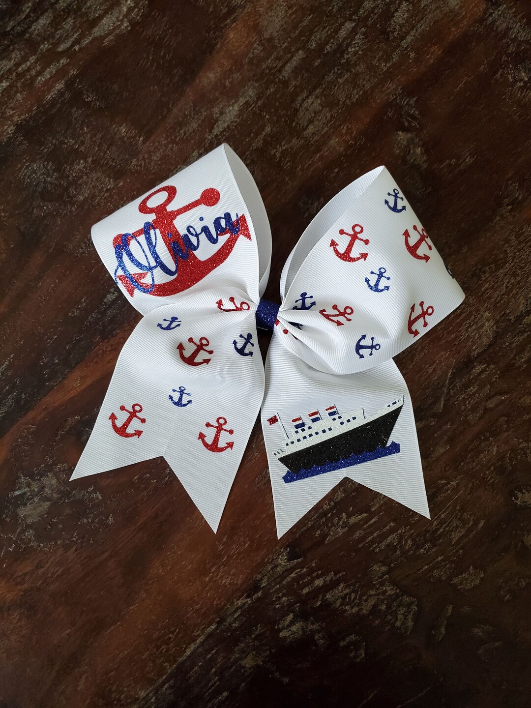 Anchor Cheer Bow - Etsy