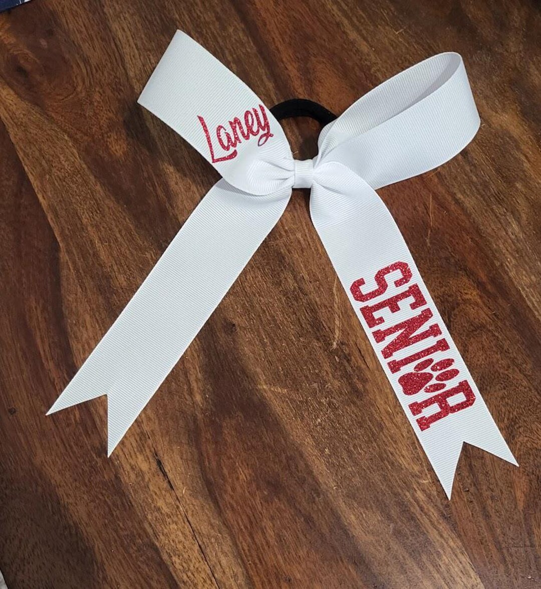 Custom Long Tail Cheer Bow With 2 Names. - Etsy