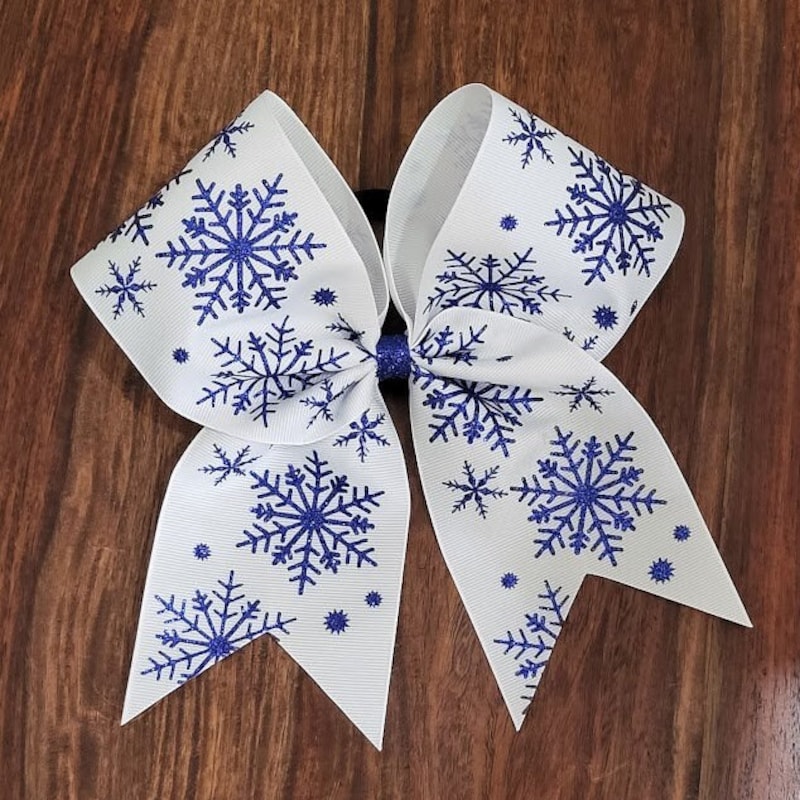 Snowflake Hair Bow - Etsy