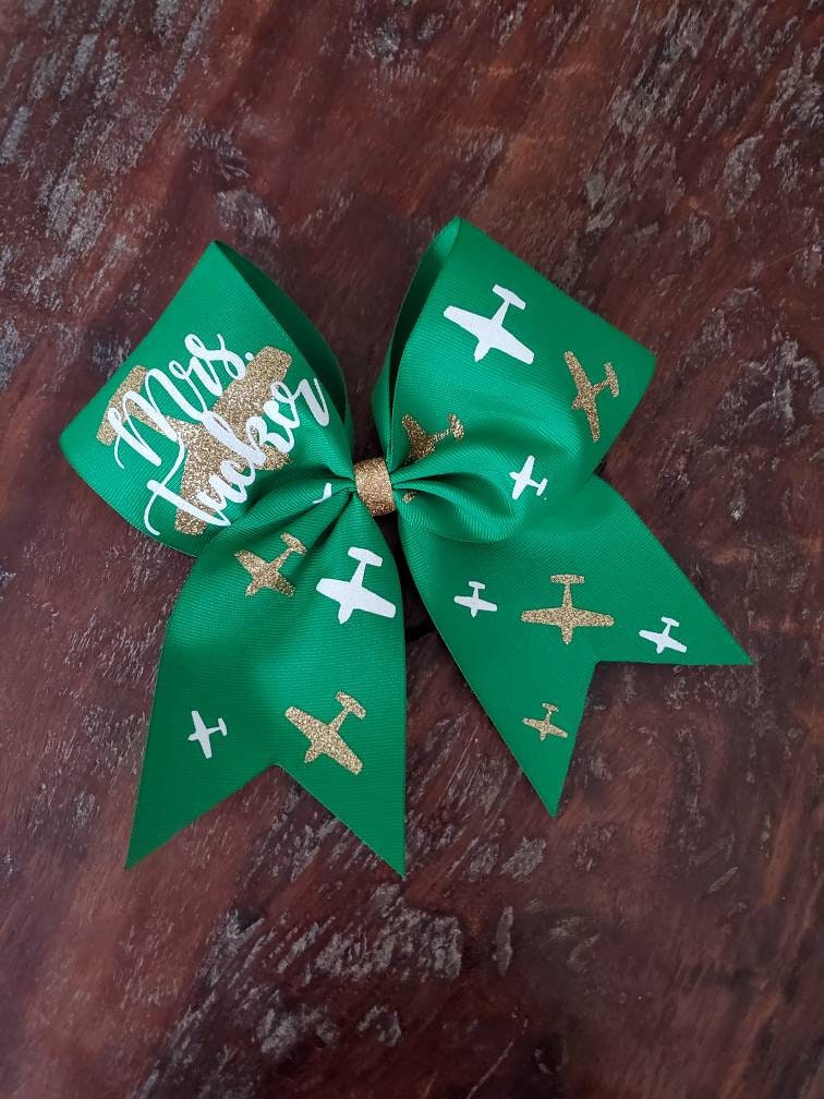 Airplane Cheer Bow - Etsy