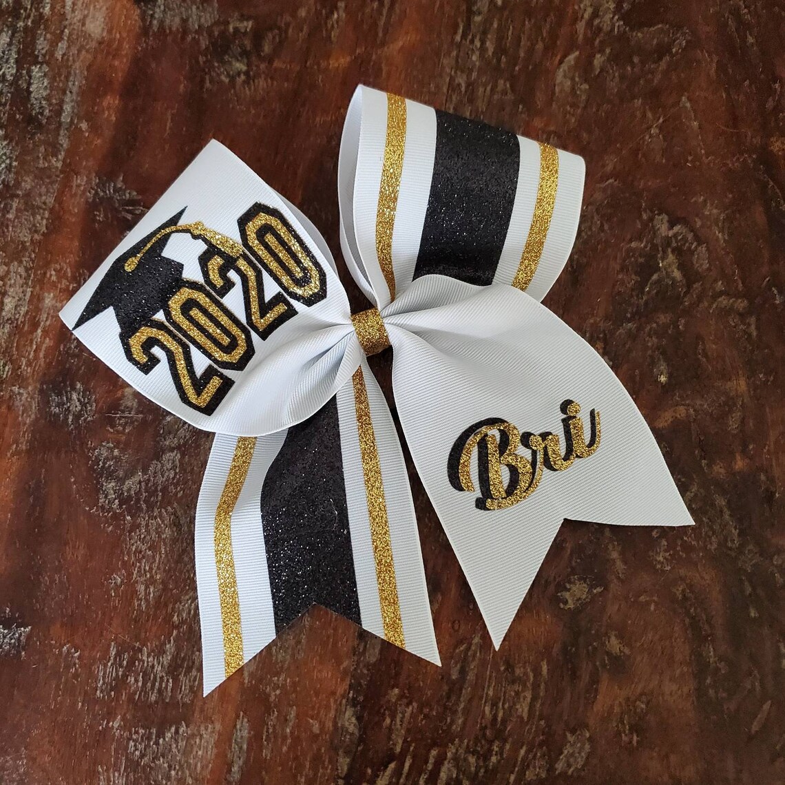 Senior Cheer Bow With Graduation Hat and Name / Graduation | Etsy