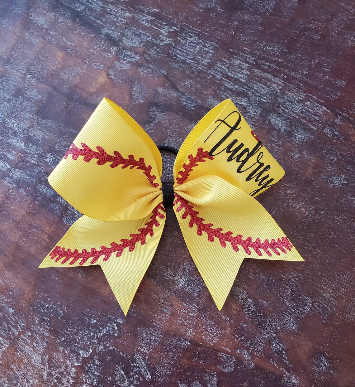 Custom Softball Bow With Name or Number. | Etsy