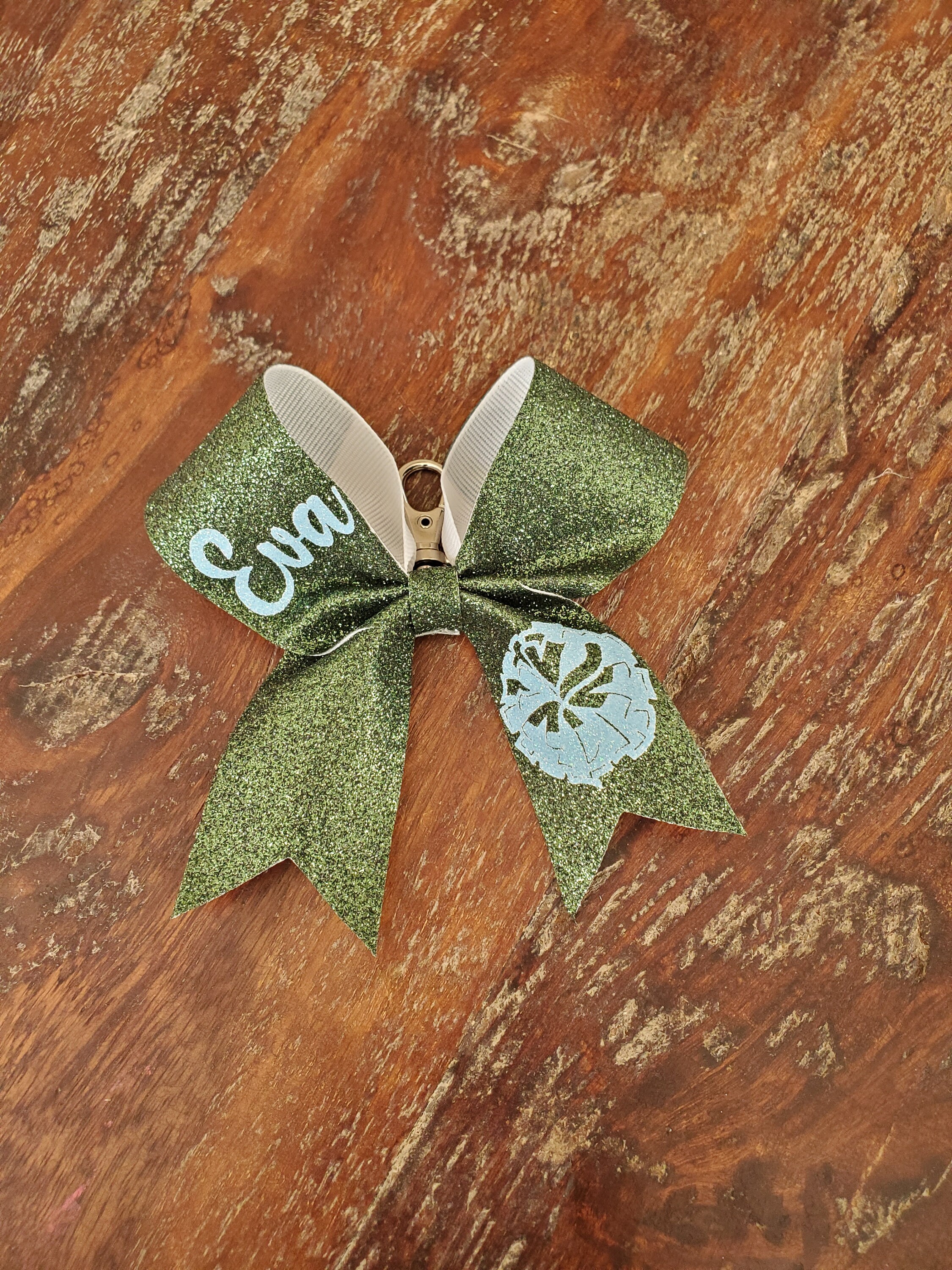 Full Glitter MINI Bow Keychain With Name and Sports Symbol. - Etsy