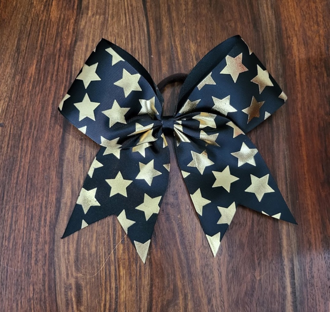 Gold Star Cheer Bow/softball Bow - Etsy