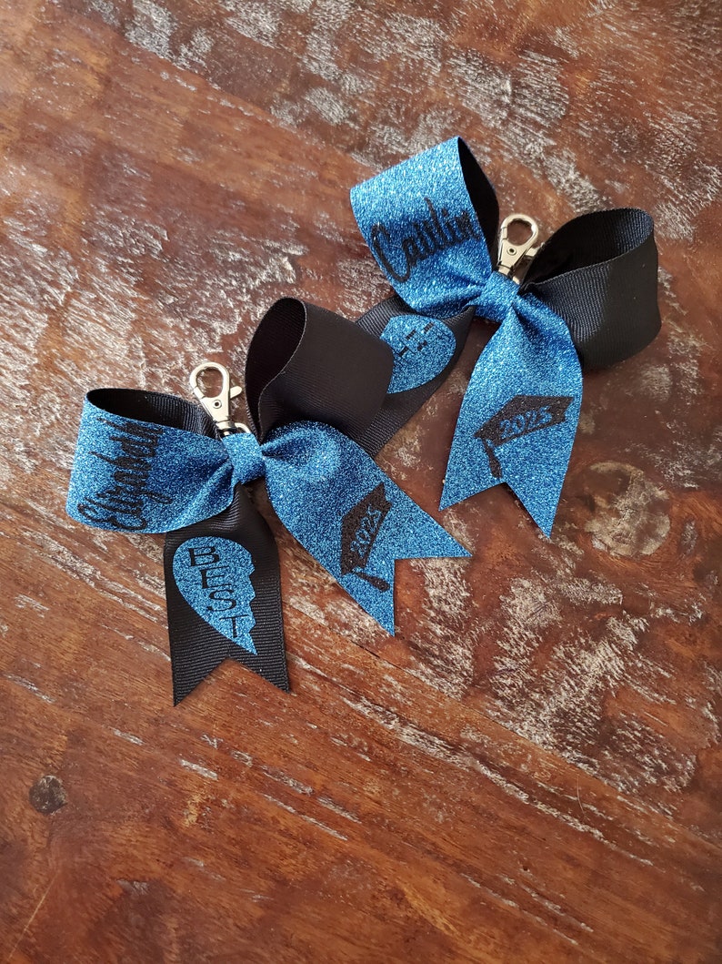Custom Mini Best Friend Cheer Bow Key Chain/ Softball Bow / | Etsy