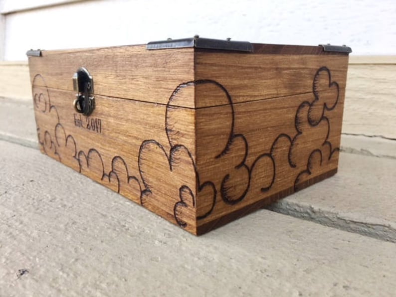 Custom Keepsake Box, Hand Burned Wood, Anniversary Gift, Wedding Gift ...