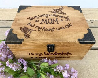 Large Custom Wooden Keepsake Box Anniversary Gift Wedding - Etsy