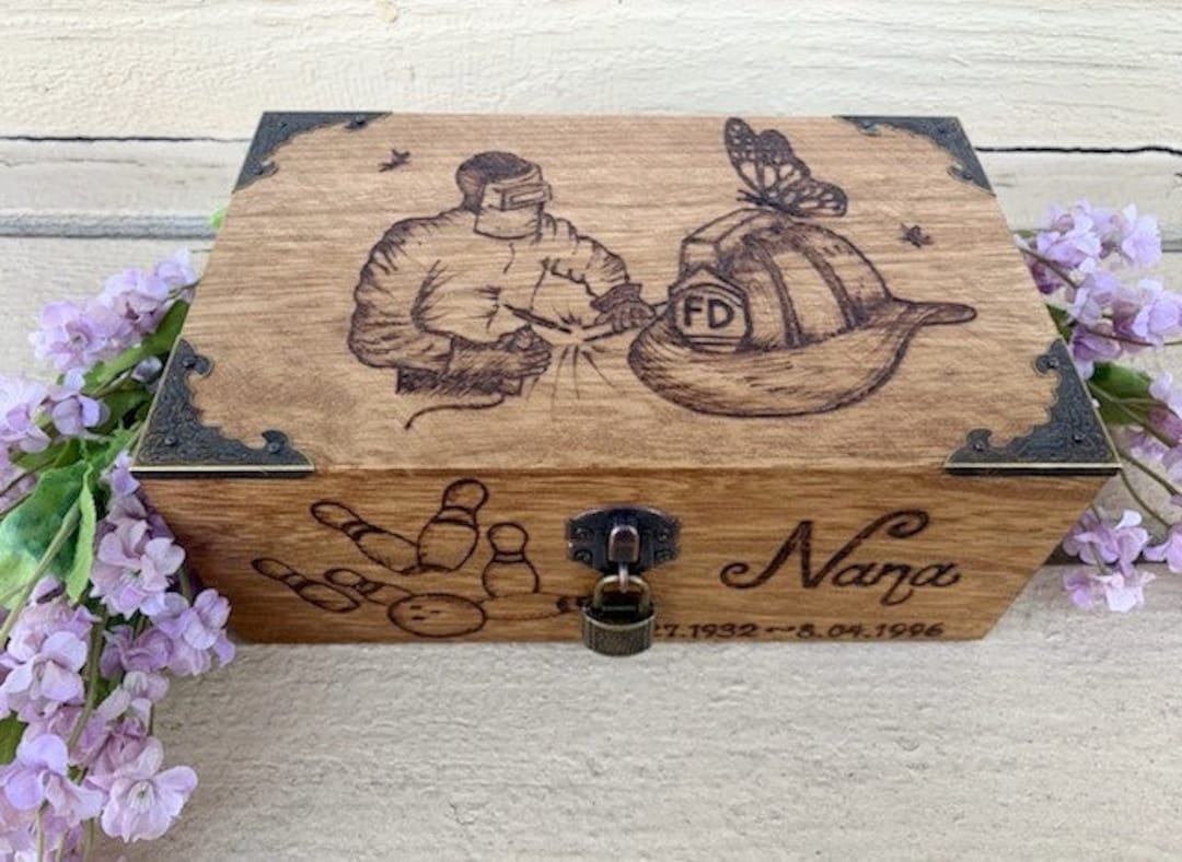 Custom Keepsake Box, Hand Burned Wood, Anniversary Gift, Wedding Gift ...