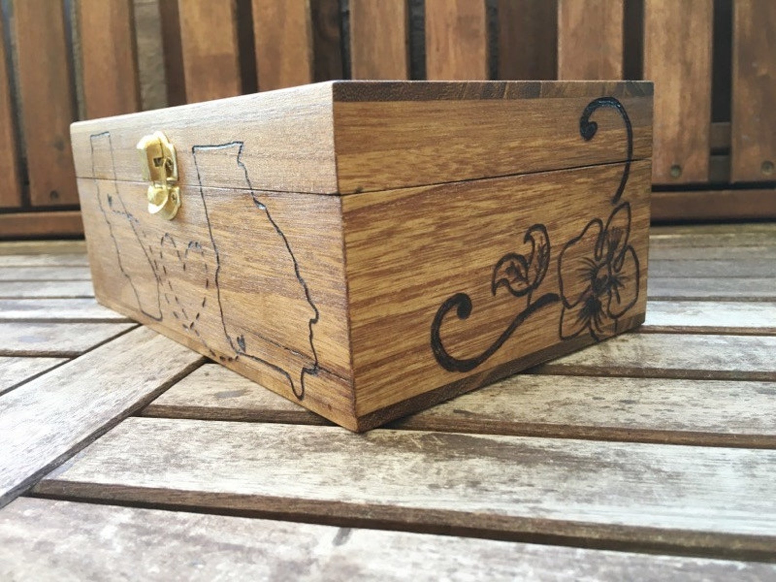 Custom Keepsake Box, Hand Burned Wood, Anniversary Gift, Wedding Gift ...