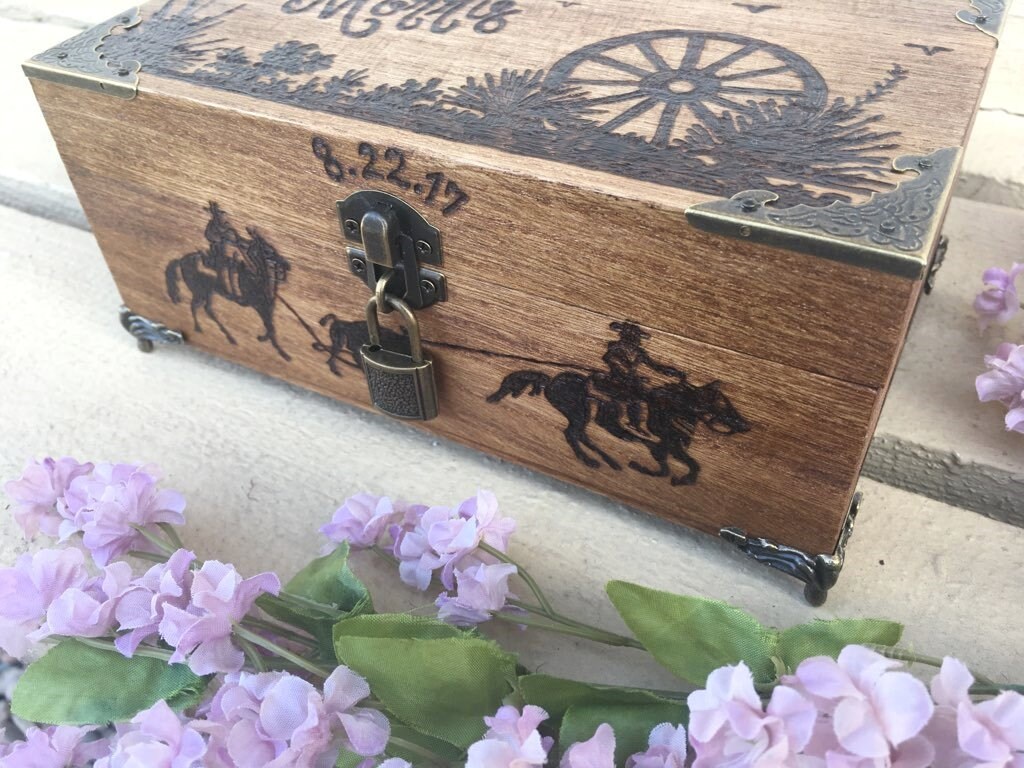 Custom Keepsake Box, Hand Burned Wood, Anniversary Gift, Wedding Gift ...
