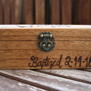 Custom Keepsake Box, Wooden Box, Baptism Gift, Bridesmaid Gift ...