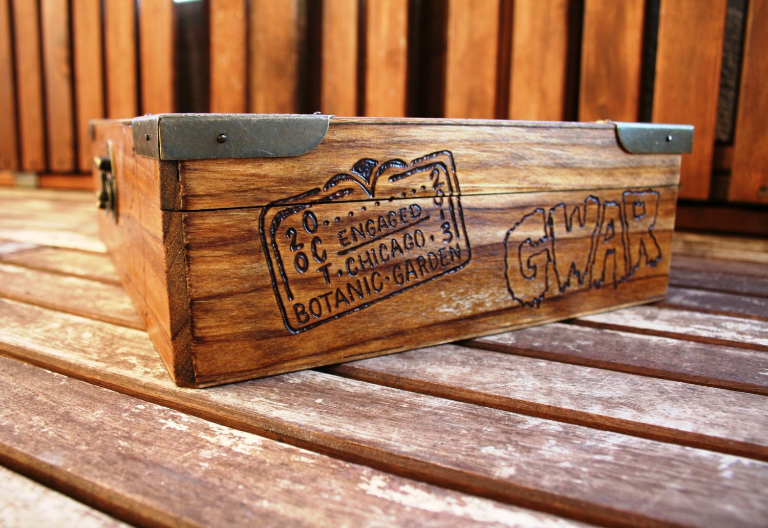 Large Custom Wooden Keepsake Box Anniversary Gift Wedding | Etsy