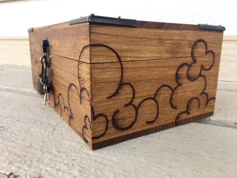 Custom Keepsake Box, Hand Burned Wood, Anniversary Gift, Wedding Gift ...