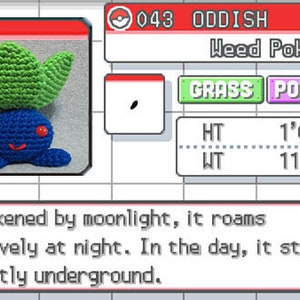 Chibi Oddish Pokemon Pattern - Etsy