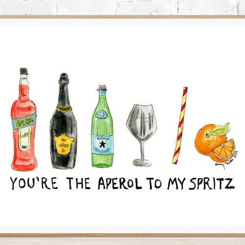 Aperol Spritz Cocktail Diagram Art - Etsy Ireland