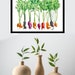 Funky Carrots Watercolor Art Print - Etsy