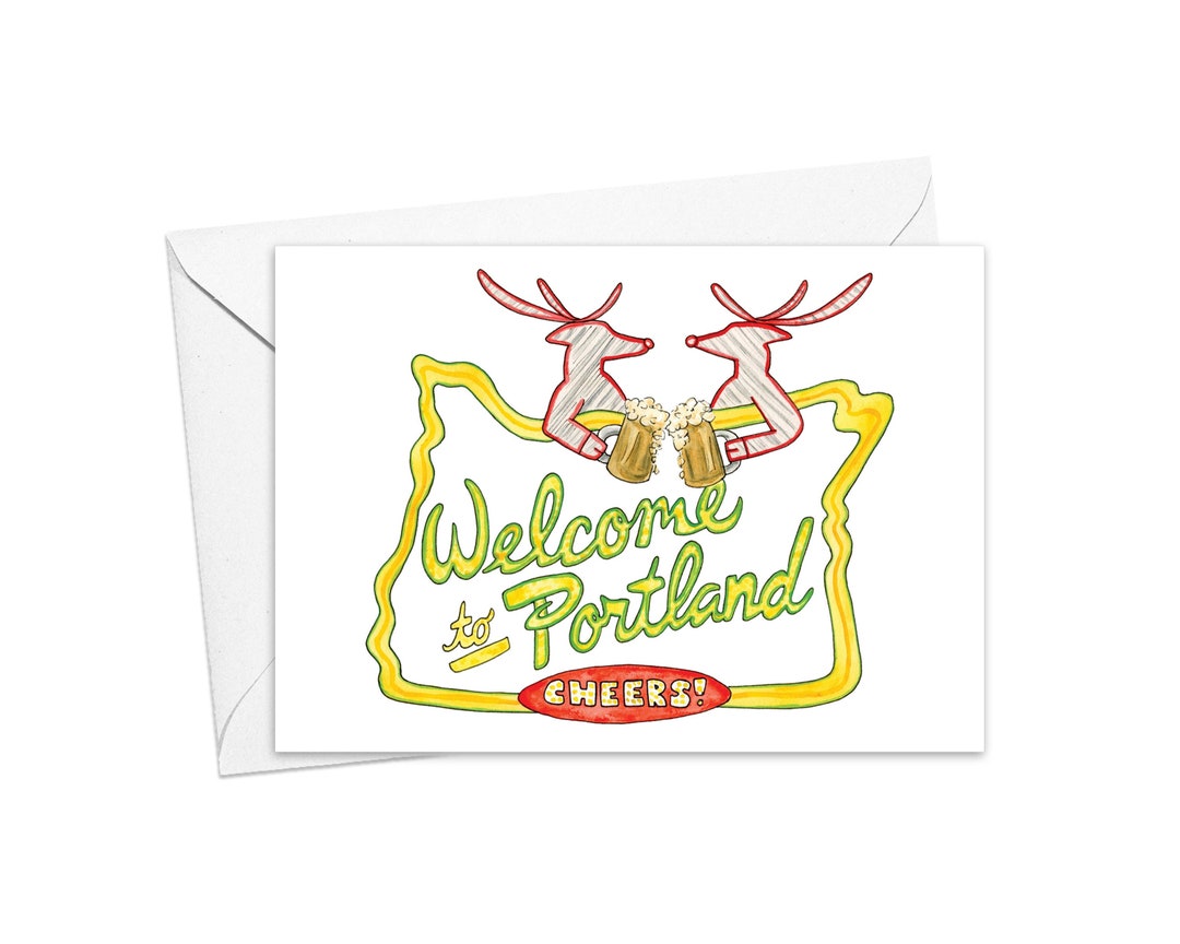 Welcome to Portland Greeting Card / Individual or Card Pack - Etsy