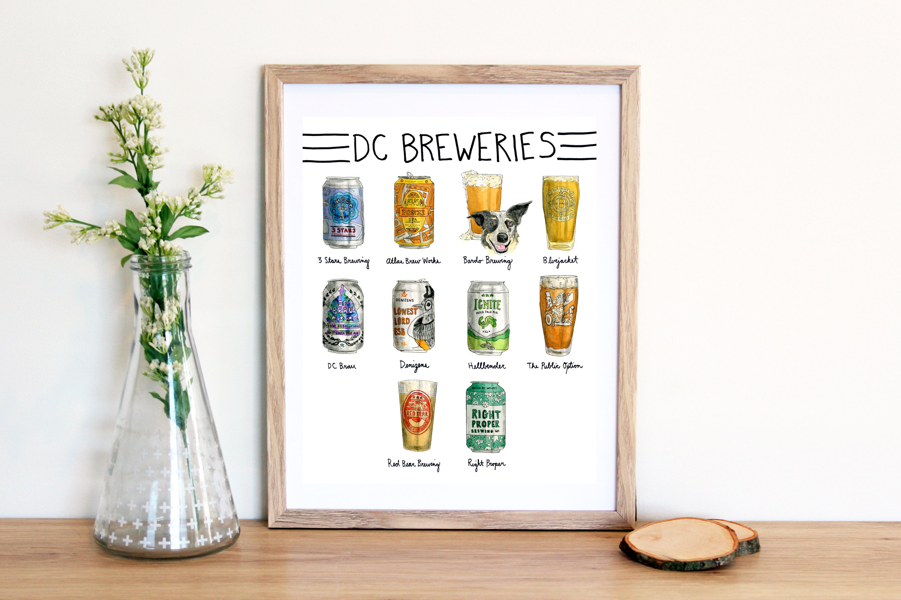DC Breweries Watercolor Art Print - Etsy