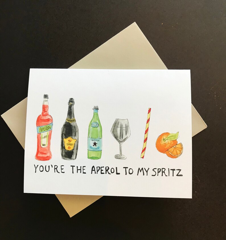 Aperol to My Spritz Greeting Card / Individual or Card Pack | Etsy