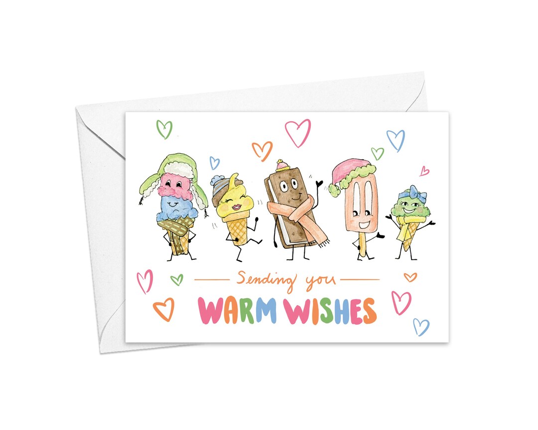 Warm Wishes Holiday Greeting Card / Individual or Card Pack - Etsy