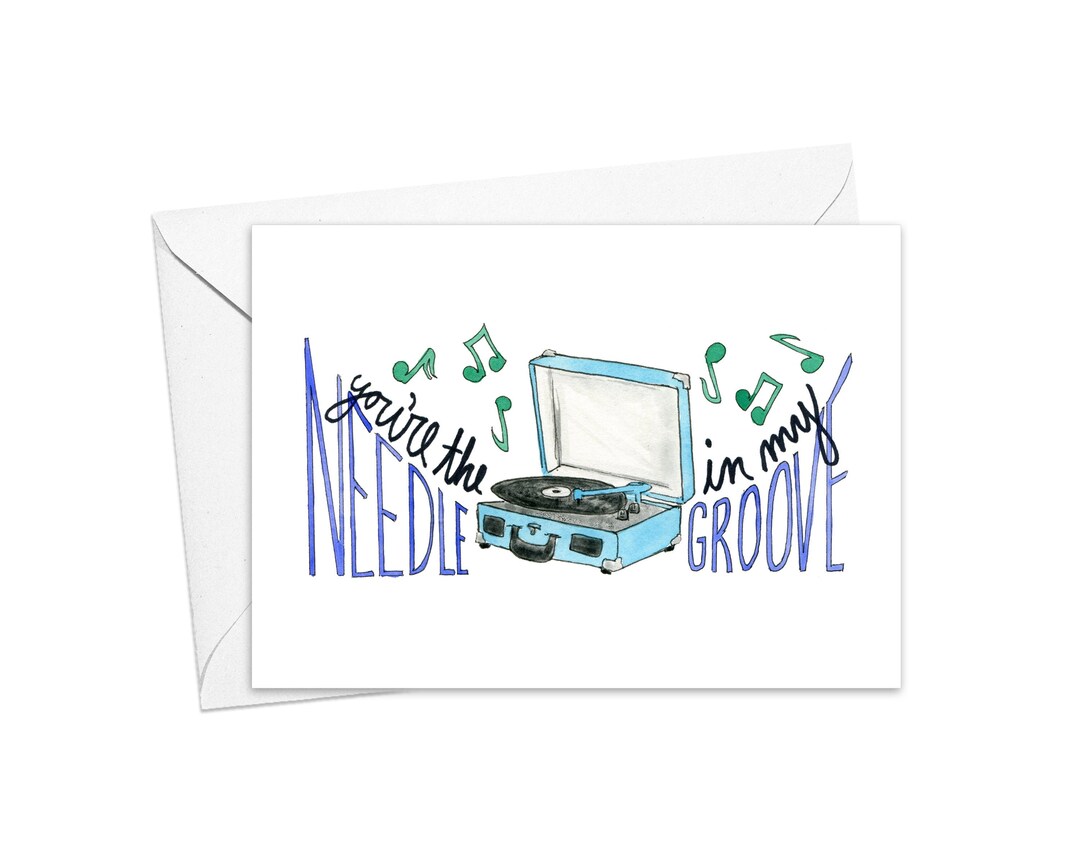 Needle in My Groove Card - Etsy