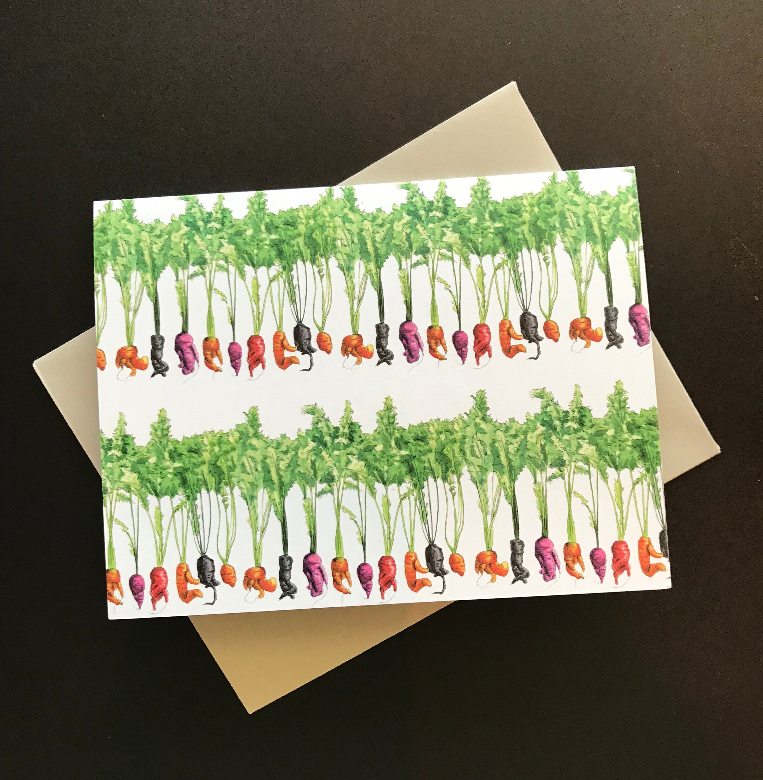 Funky Carrots Greeting Card / individual or card pack | Etsy