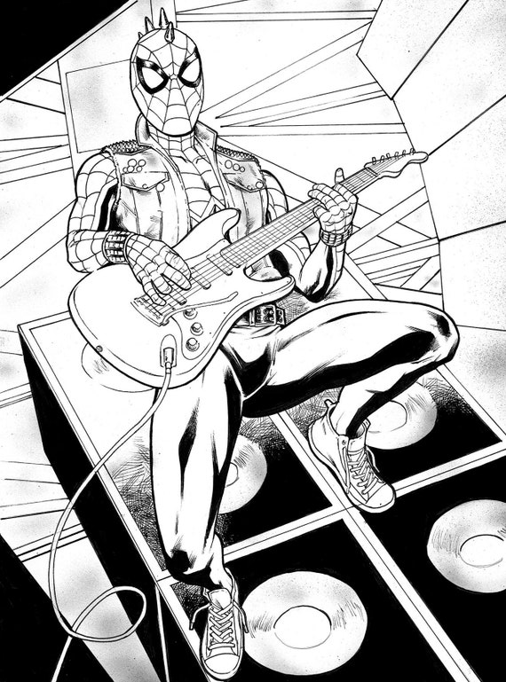 Spider-punk / Spider-man | Etsy