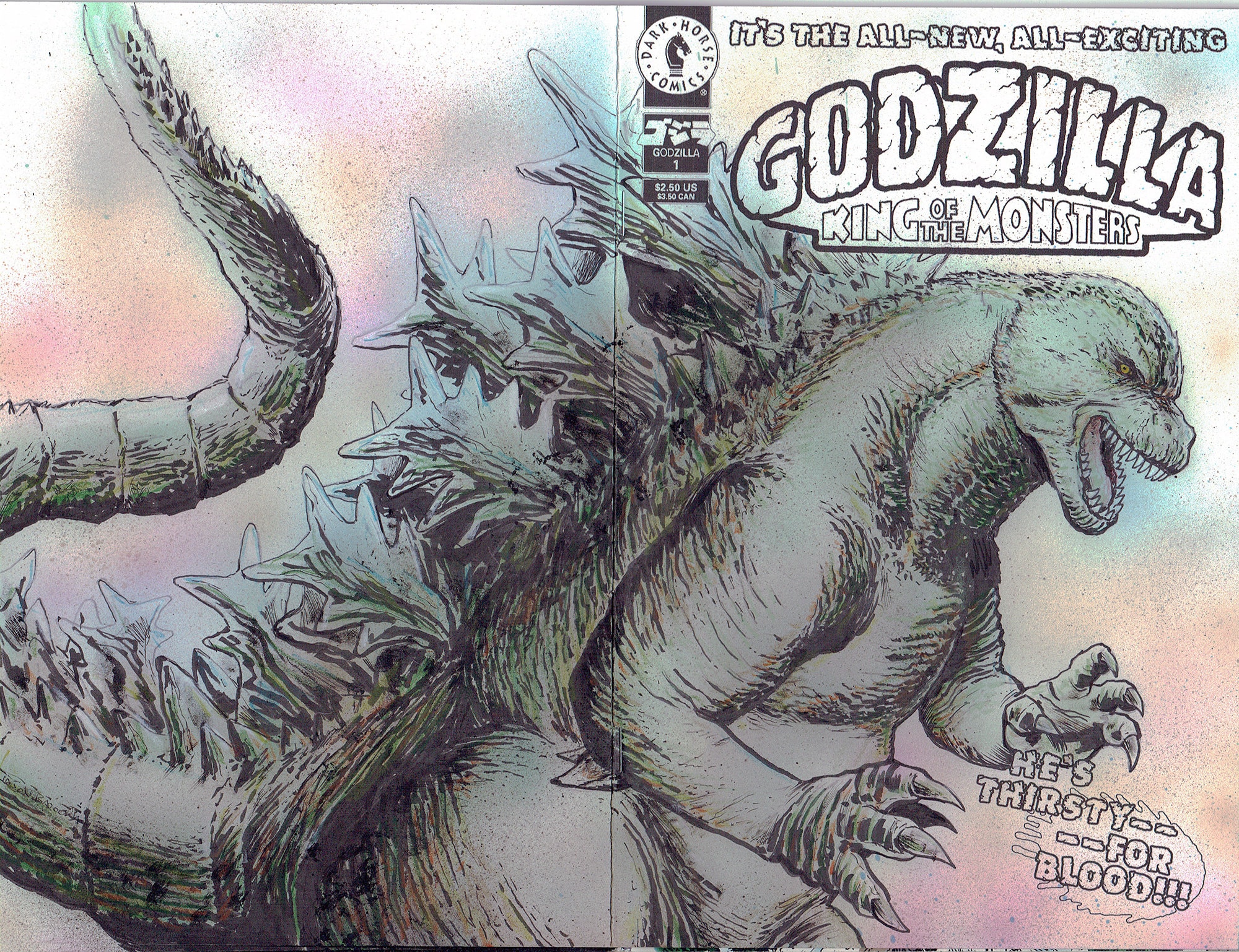 GODZILLA Minus One / Godzilla #1 Blank Sketch Cover - Etsy