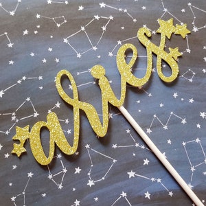Aries Cake Topper- Zodiac Cake Topper- Aries Party Decoration ...